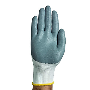 Ansell HyFlex 11-800 Nylon Glove, Gray Foam Nitrile Coating, Knit Wrist Cuff, Medium, Size 8 (Pack of 12)
