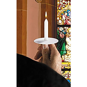 Candlelight Service Kit with Wax Candles and Drip Protectors, Box of 120