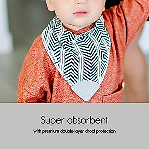 Bazzle Baby Bandana Bib Teething Bib with teether corners for Natural Teething Relief Cotton & Fleece Soak Up Drool Bib