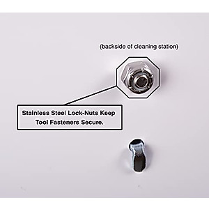 5S Housekeeping Shadow Board Broom Station Gray/Orange (with Broom Kit)