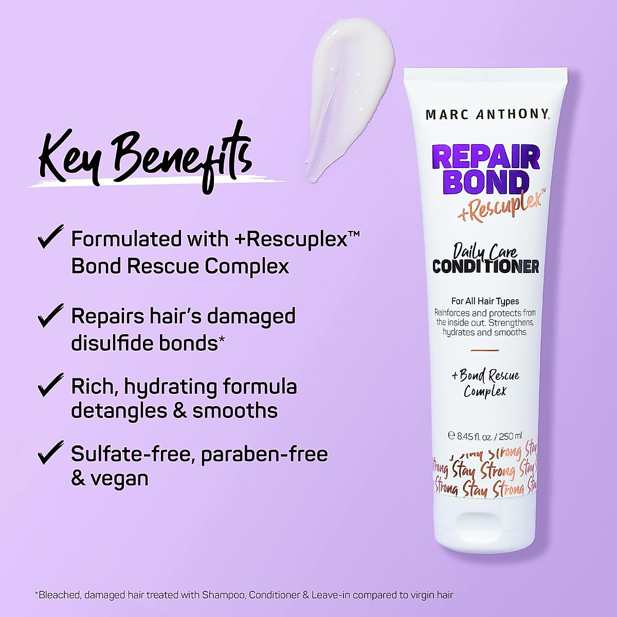 Marc Anthony Repairing Conditioner - Rescuplex Formula for Strengthening and Repair, Eliminates Frizz & Flyaways, Ideal for Dry & Damaged Hair