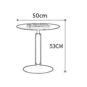 Articles for daily use Round Coffee Table in Balcony Living Room, Simple Metal Sofa Table, Round Side Table with Metal Frame, Industrial Home Living Room and Bedroom Furniture
