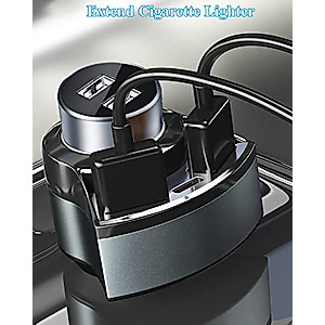 [4IN1&QC3.0] Cigarette Lighter Splitter Adapter, Car USB Charger Adapter Multi Port [with QC3.0/Type-C/3.1A], 12V-24V Car Adapter Compatible with iPhone 14/13/12/11/XS/XR/8/7,iPad,Samsung,Dash Cam etc