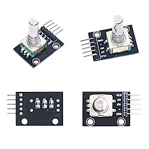 WayinTop 5pcs 360 Degree Rotary Encoder Module KY-040 Brick Sensor Development Board with Push Button for Arduino