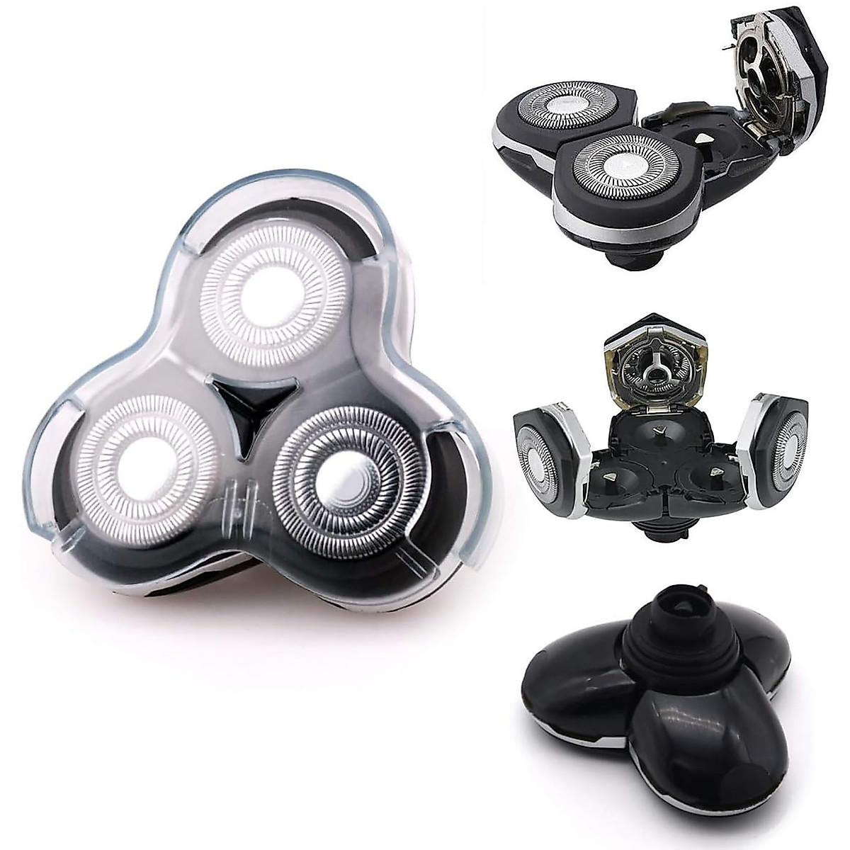 RQ12 Replacement Shaver Head Compatible with Philipss Norelcos RQ11 RQ10 Sensotouch 3D 1260X RQ1250 RQ1295 RQ1180 Arcitec Razor Shaving Unit Triple 3D