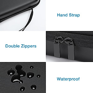 MOSISO Electronic Organizer Travel Case Compatible with MacBook Power Adapter, Compatible with Magic Mouse & Pencil, SD Card, USB Flash Disk with 4 Modular Insert & 2 Cable Tie & Snap Hook, Black