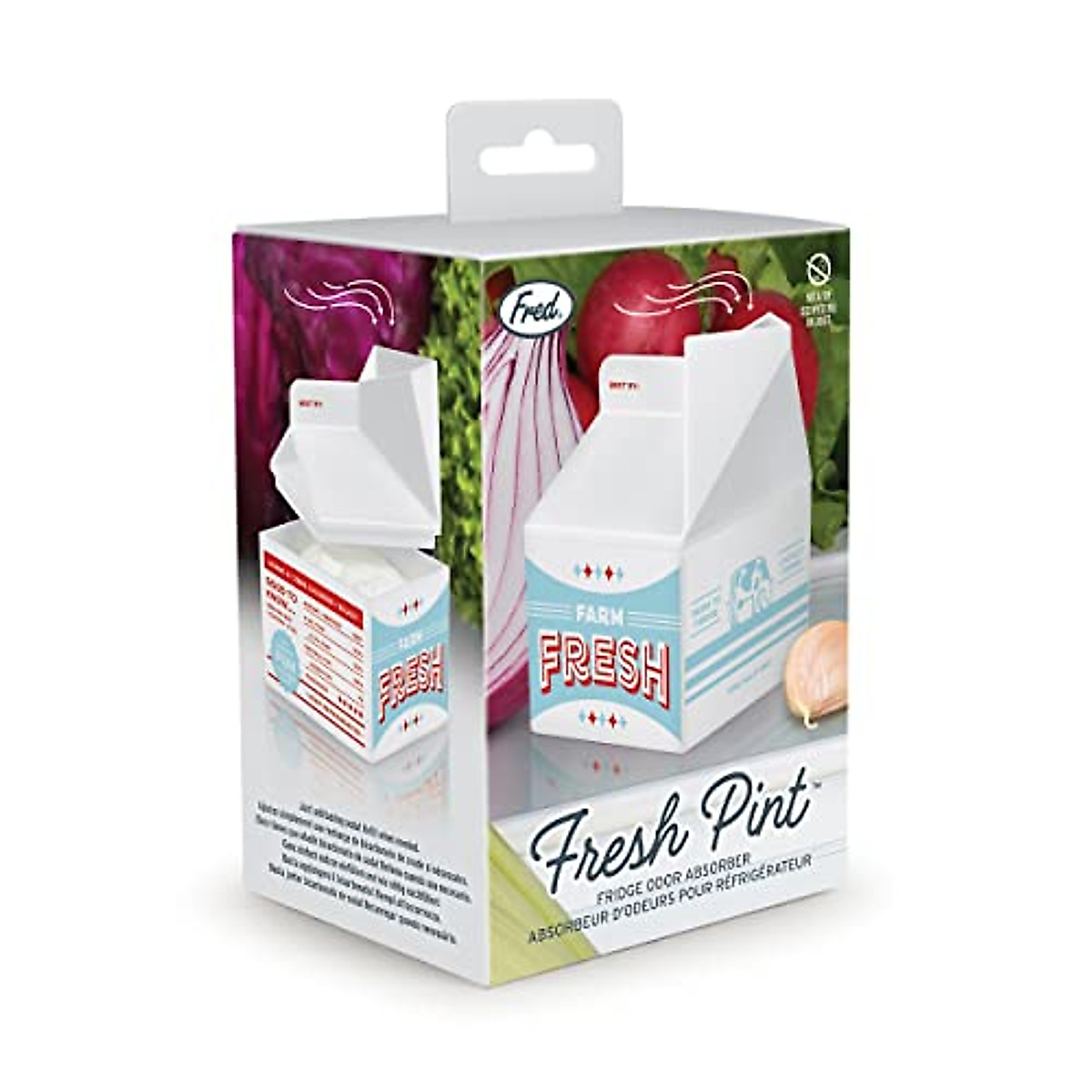 Genuine Fred FRESH PINT, Milk Carton Fridge Deodorizer