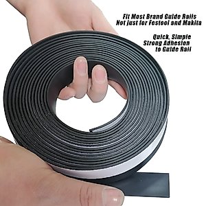 WOUILNIA Guide Rails Splinter Guard Replacement Strip for Makita Splinterguard Strip Replacement for Festool and Most Brand Guide Rails, 220” Long