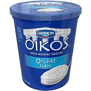 Oikos Plain Nonfat Greek Yogurt, 32 Ounce -- 6 per case.