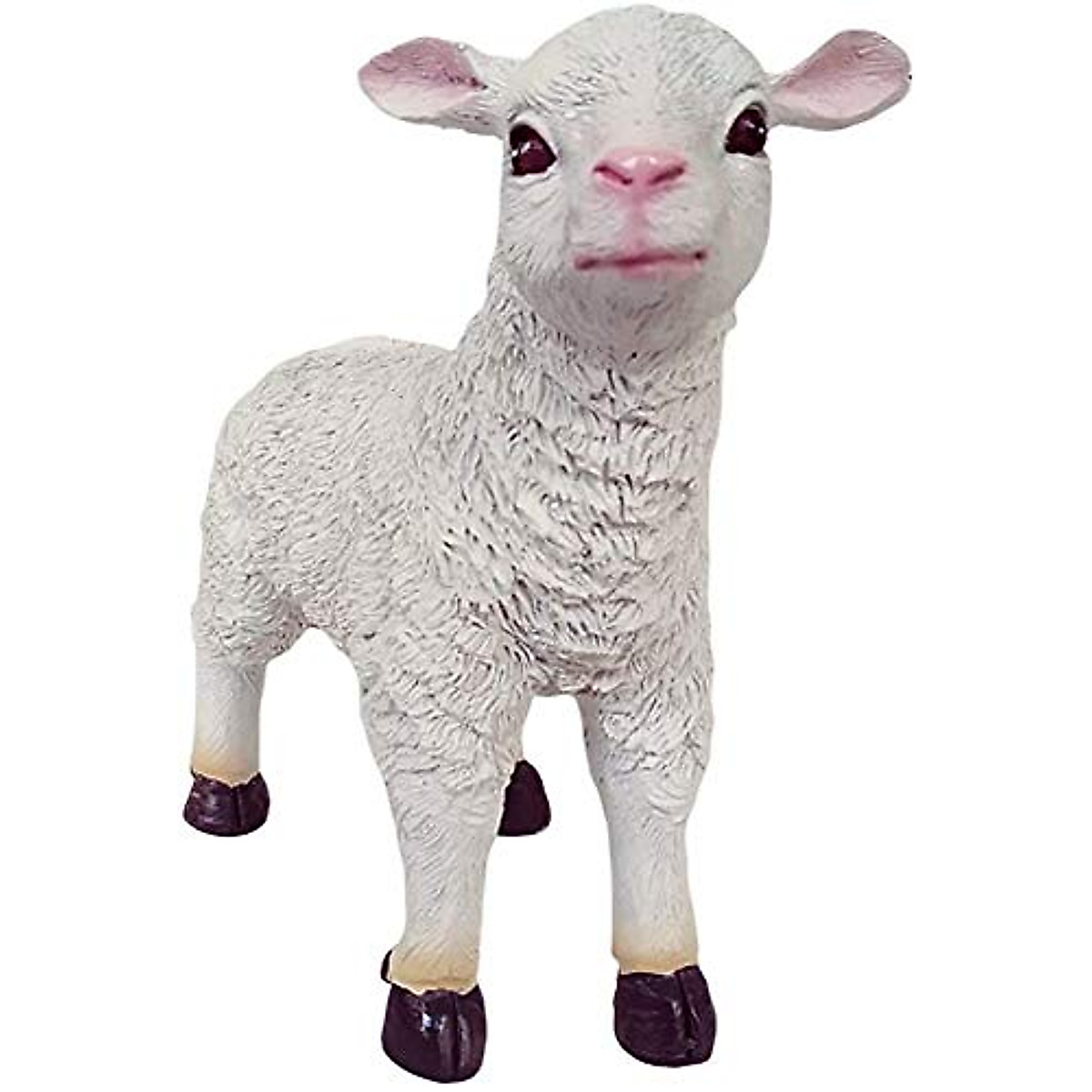 Taotenish Sheep Statues Resin Goat Lamb Statue Outdoor Statues for Garden Decor, Wedding Party Decor - Standing Left