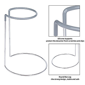 Wine Decanter Drying Stand with Rubber Coated Top to Prevent Scratches, Wine Decanter Drying Rack for Standard Large Wine Decanters, Decanter Cleaner Includes Cleaning Brush & Decanter Cleaning Beads