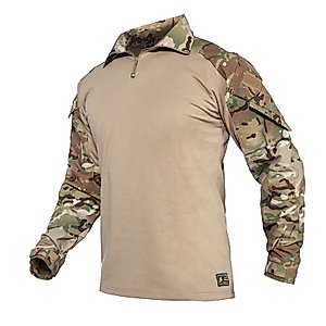 YEVHEVE G3 Camouflage Shirt with Elbow Pads for Men Tactical Hunting Uniform Paintball Gear X-Large