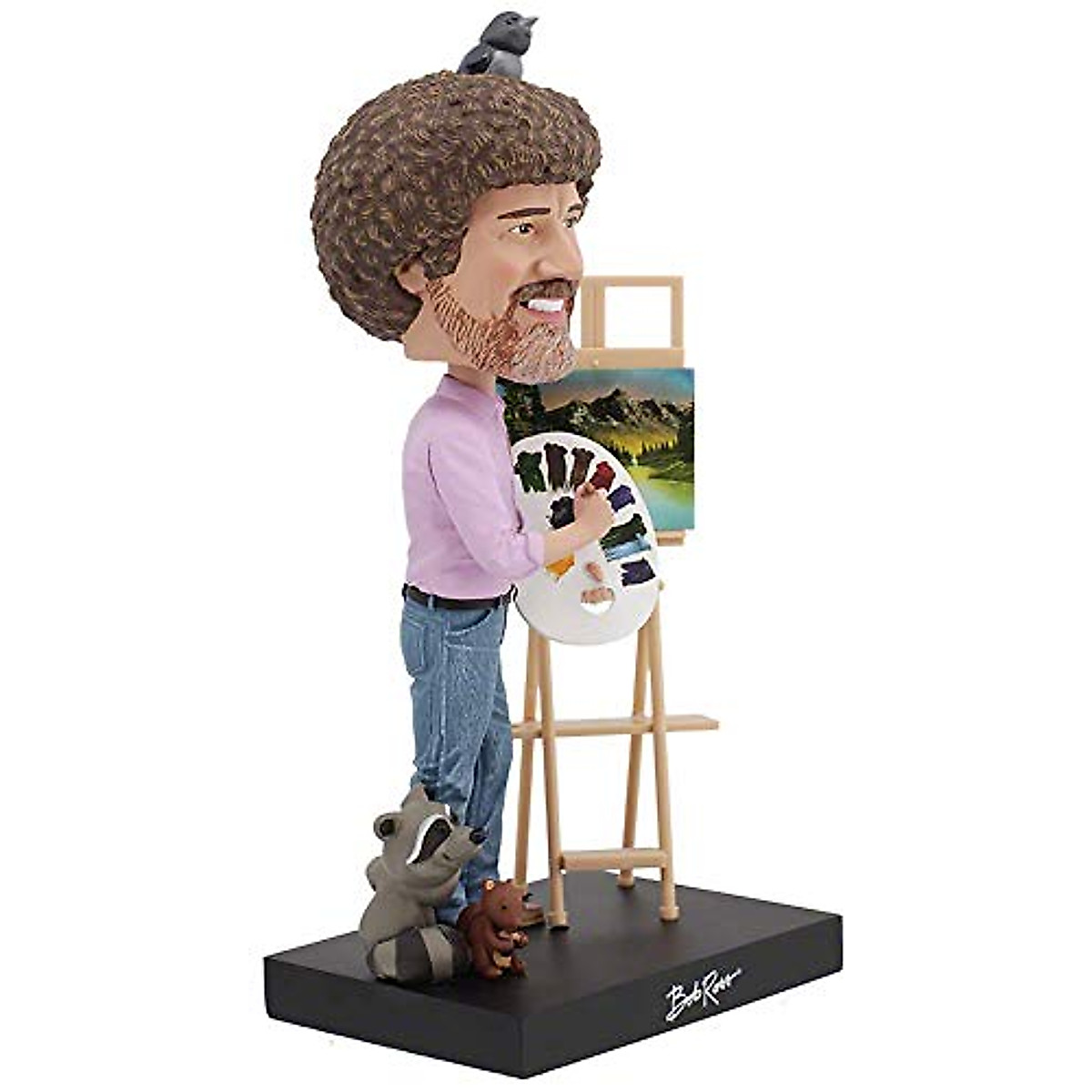 Royal Bobbles Bob Ross Bobblehead, Premium Polyresin Lifelike Figure, Unique Serial Number, Exquisite Detail