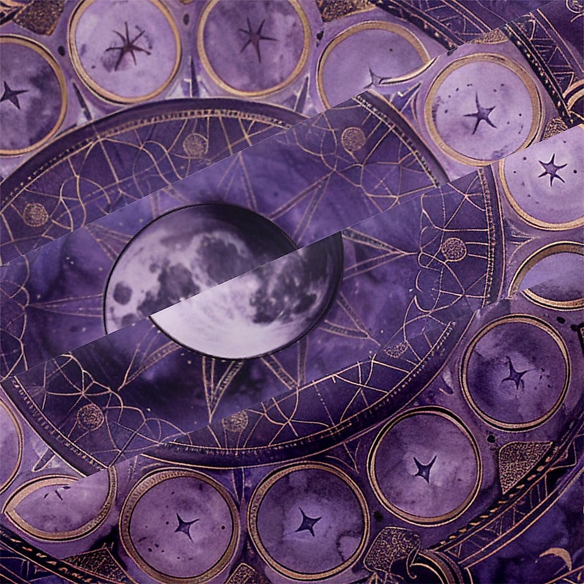 CCoutueChen Sun and Moon Comforter Set Twin Size Boho Purple Constellation Bedding Set Mystery Celestial Art Bedding Comforters Soft Down Alternative Comforter Sets with 1 Pillowcase