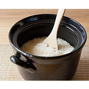 Japanese Donabe Cocer Rice Cooking Clay Pot, 3 Go, 2200cc, Black