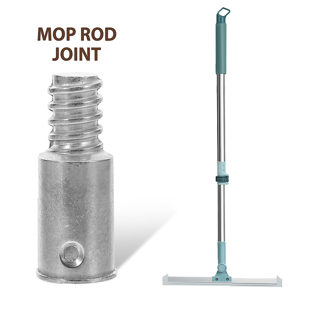 minkissy Mop Head Threaded Broom Handle Kit Threaded Tip Adapter Threaded Tip Replacement Telescoping Pole Adapter Extension Pole Adapter Aluminum Broom Pole Tip Aluminum Alloy Silver