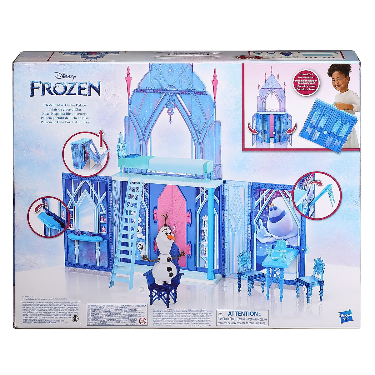 Disney Frozen 2 Elsa's Fold and Go Ice Palace, Castle Playset, Toy for Kids Ages 3 and Up