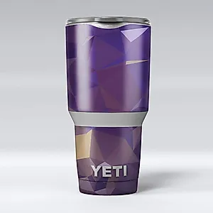Design Skinz Purple Geometric V12 - Skin Decal Vinyl Wrap Kit Compatible with The Yeti Rambler Cooler Tumbler Cups