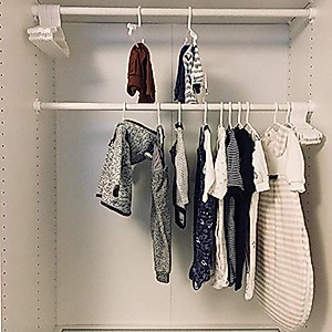 Tosnail 40 Pack Plastic Children's Hangers - White