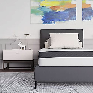 Flash Furniture Capri Comfortable Sleep 10" Hybrid Pocket Spring and Foam Mattress in a Box, Foam Pocket Spring Hybrid Mattress, Twin