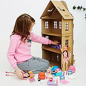 20 Pieces Doll Travel Accessories Include Mini Laptop Scene Simulation Doll Backpack Bag with Zipper Mini Headsets Toy Sunglasses Mini Book for 1/12 1/6 Scale Dolls House Decoration (Elegant Style)