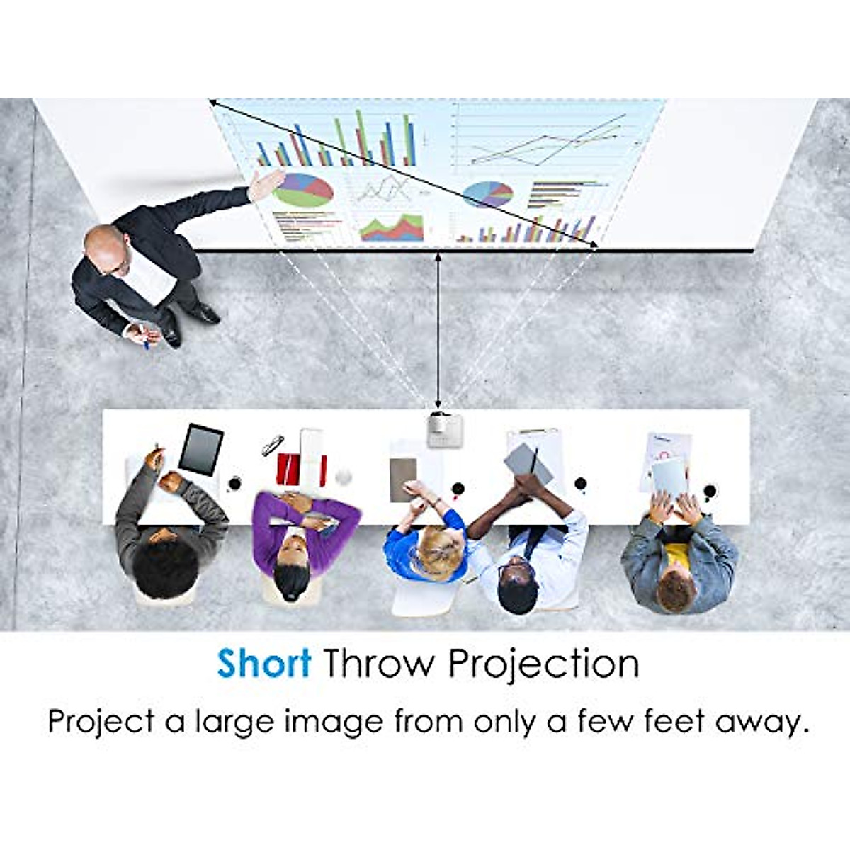 Optoma Portable LED Projector | 1000 lumens with Auto Focus | ML1050ST+