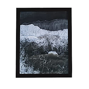 Set of 6 Picture Frames - 11x14 Photo Frame Set with Stand and Hooks for Gallery Wall or Family Portrait - Picture Wall Decor by Lavish Home (Black)