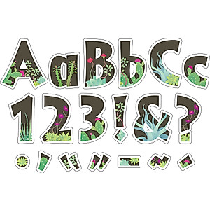 Barker Creek Letter Pop-Outs, 4" Prickles, Multicolor Designer Letters for Bulletin Boards, Breakrooms, Reception Areas, Signs, Displays, And More! 4", 255 Characters per Set (1734)