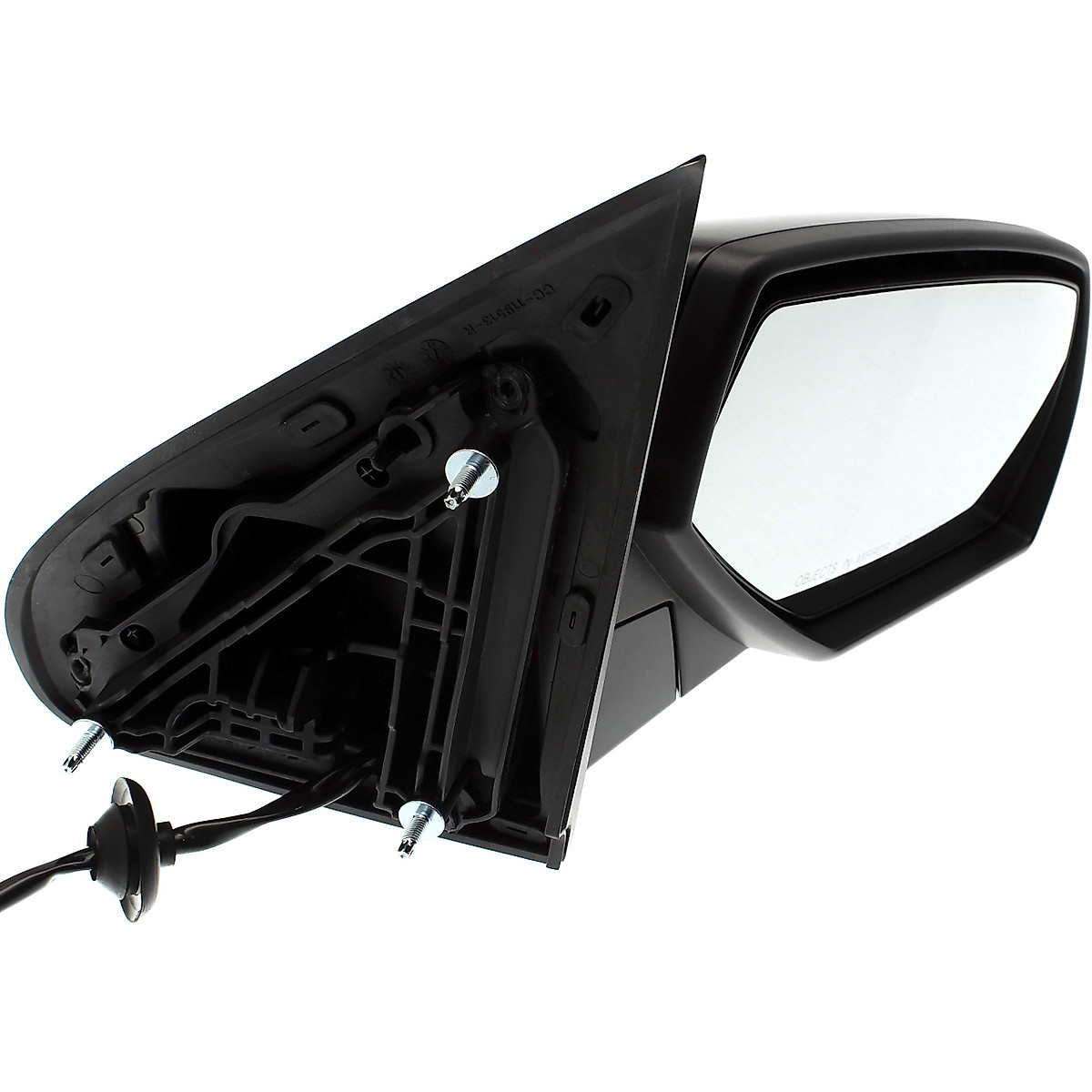 Kool Vue Passenger Side Power Heated Mirror for Chevrolet Silverado 1500 GMC Sierra 1500 2014-2018 Manual Fold Without Signal Light, Blind Spot Light, Memory & Puddle Lamp Paintable