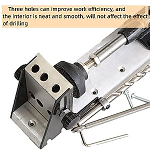 Pocket Hole Jig Kit, Pocket Screw Jig, Aluminum 3 in 1 Pocket Hole Drill Guide Jig Set, Professional Jig Kit Dowel Drill Joinery Screw Kit