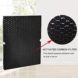 IZSOHHOME Compatible with Winix 5500-2 Air Purifier and Model AM80,Part# Winix 116130, H13 Filter,2+2True HEPA(2 Sets)