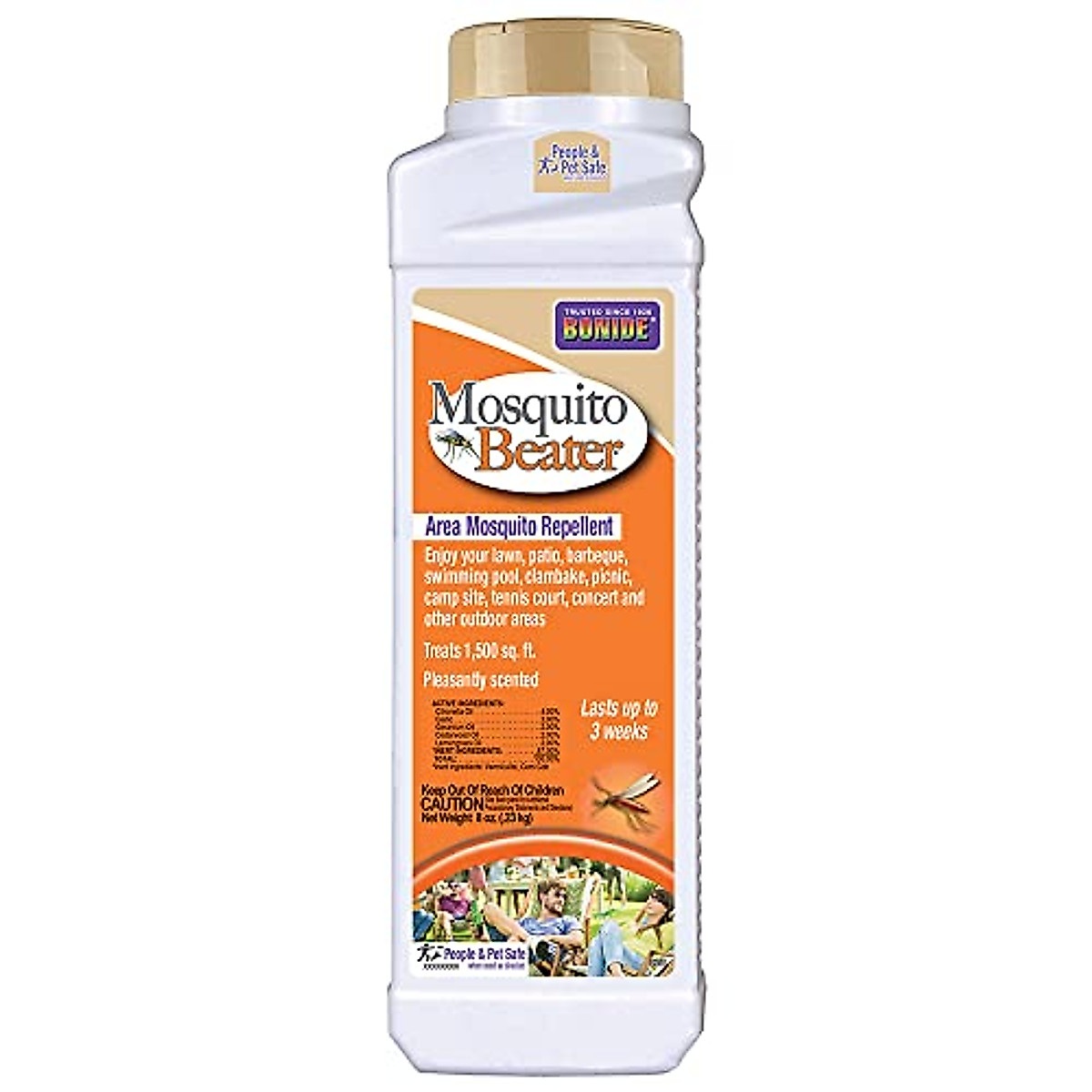 Bonide Mosquito Beater Granules, 8 oz Ready-to-Use Area Mosquito Repellent Pellets for Outdoors, People & Pet Safe