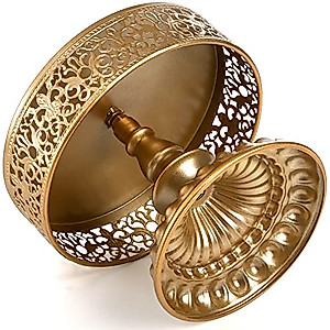 Lyellfe Set of 7 Gold Cake Stand, Metal Cake Stand Set for Dessert Table, Decorative Dessert Display Set for Birthday Party, Wedding, Afternoon Tea, Festival