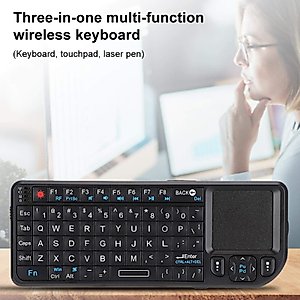 125 2.4G Mini Wireless Keyboard with Touchpad Mouse, 69 Keys USB Wireless Keyboard, 3-in-1 Multifunction UKB-100-RF USB Pocket Mini Wireless Keyboard for PC/Tablets/TV/Xbox/Smartphones