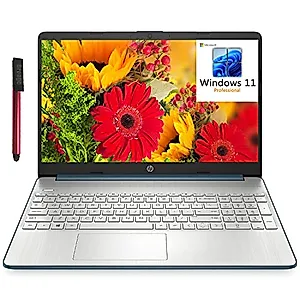 HP [Windows 11 Pro] 2022 15 15.6" FHD Business Laptop, Hexa-Core AMD Ryzen 5 5500U (Beat i5-1135G7), 32GB DDR4 RAM, 1TB PCIe SSD, 802.11AC WiFi, BTWebcam, Type-C, Spruce Blue, broag 64GB Flash Drive
