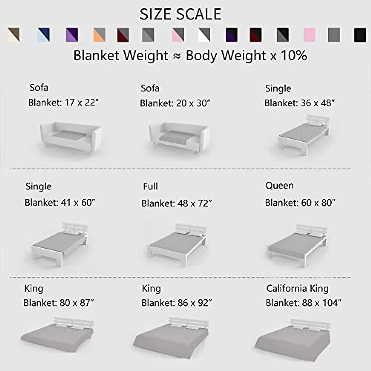 Joyching Weighted Lap Pad for Kids Adult Pet 20 x 30 inches 3lbs, Back and Shoulder Soft Cooling Small Heavy Throw Blanket with Glass Beads (Black/Burgundy Reversible)