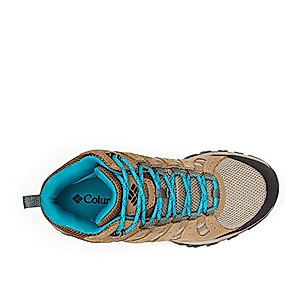 Columbia Women's Redmond III Mid Waterproof Walking Shoe Hiking, Khaki II/Sea Level, 10