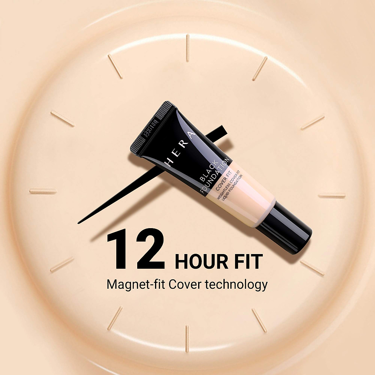 HERA Black Foundation Matte Makeup, Longwear and Oil-free, Jennie Picked Lightweight Cover Fit Liquid Concealer Foundation by Amorepacific (21N1, 0.33 FL OZ)