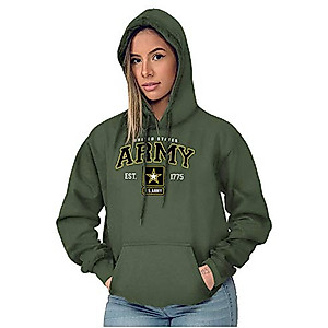 Brisco Brands US Army Pride United States Military Hoodie Sweatshirt Women Men