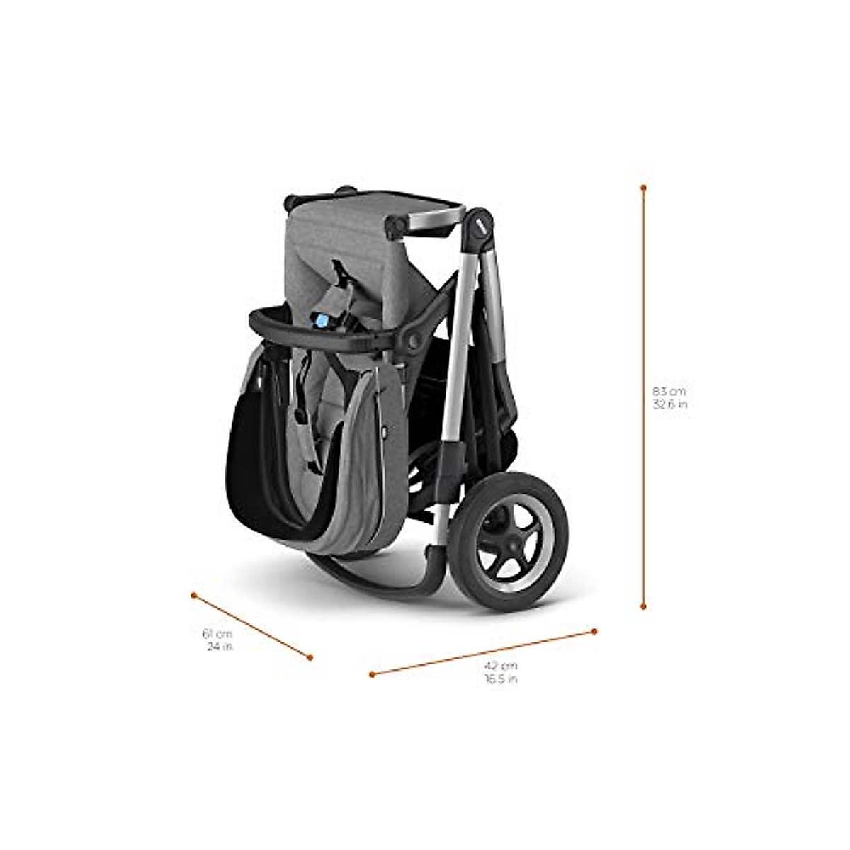 Thule Sleek City Stroller, Grey Melange