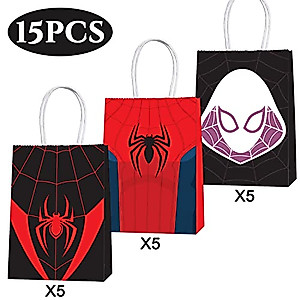 15 PCS Birthday Party Bags for Super Hero Birthday Party Decoration Supplies Goody Bags For Boys