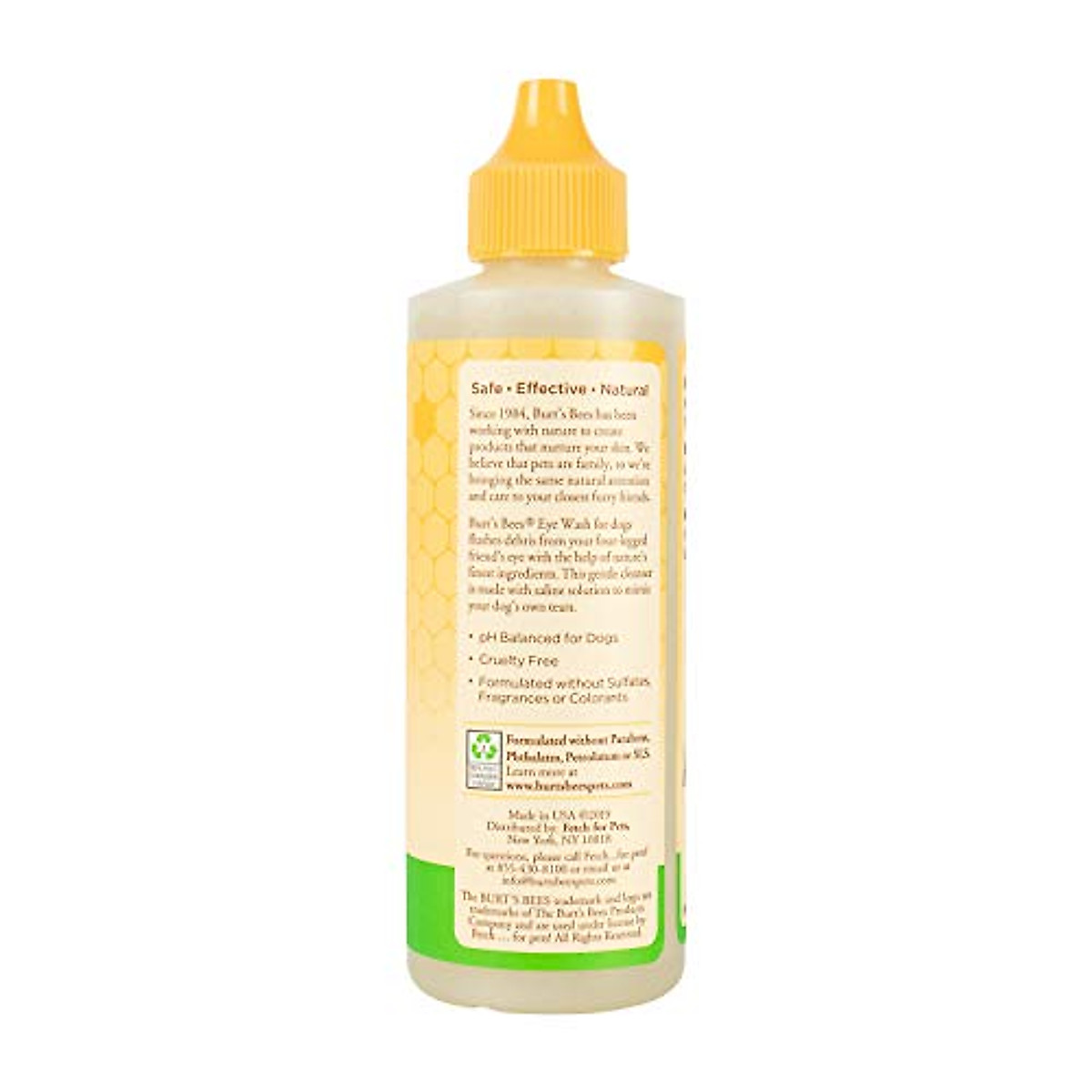 Burt's Bees for Pets Dogs Natural Eye Wash with Saline Solution | Eye Wash Drops for Dogs Or Puppies | Eliminate Dirt and Debris from Dog Eyes with Dog Eye Rinse, 4oz
