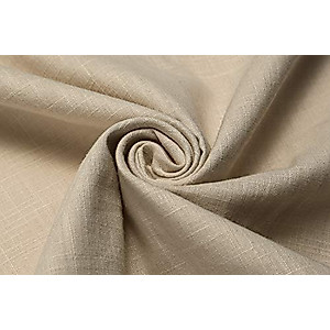 COOFANDY Mens Cotton Linen Henley Hippie Casual Beach T Shirt, Khaki, Medium, Long Sleeve