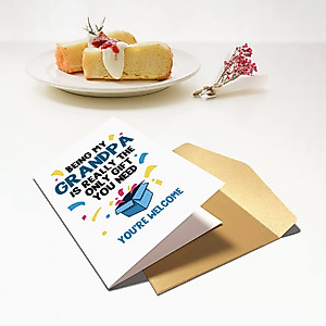 Funny Grandpa Father's Day Card, Father's Day Card from Granddaughter Grandson, Granddad Birthday Card, Being My Grandpa Is Really The Only Gift You Need