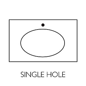 Design House Brookings 37 Inch Bathroom Vanity with Cultured Marble Vanity Top - Unassembled Bathroom Vanity with Sink, Espresso