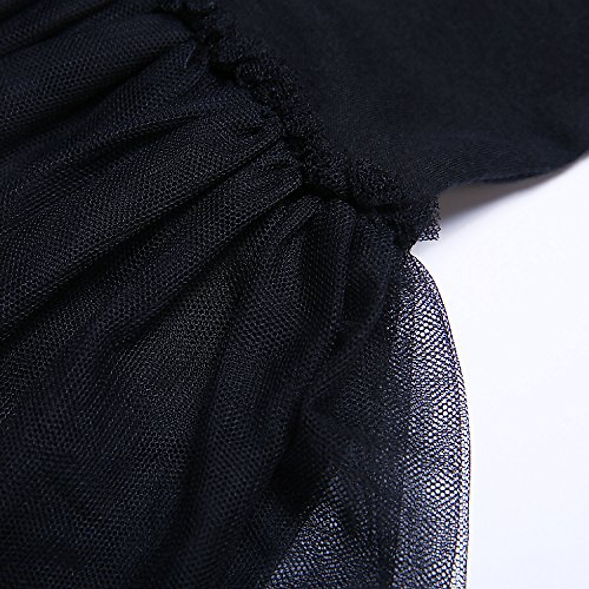 ROMPERINBOX Baby Girl Ruffle Dress Bodysuit Black Summer Newborn Infant Tulle Romper Dresses 0-24 Months (3-6 Months)