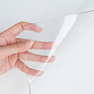 Oterri Clear Writing Desk Pad, Heat Resistant Waterproof PVC Round Edge Durable Desk Protect Mat, Anti-Static Writing Mat-23.6’’x13.7” Table Protector