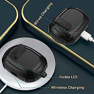 Beats Studio Buds/Studio Buds Plus Case 2021/2023, [Secure Lock] OTOPO Cool Beats Studio Buds+ Protective Case Cover Men Women with Keychain for New Beats Studio Ear buds + Case - Black