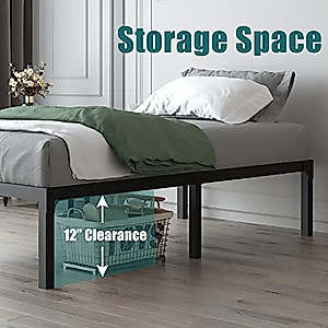 Yitong Angel Twin Bed Frame, 14 Inch High 3500 lbs Heavy Duty Metal Platform, Mattress Foundation with Steel Slat Support/No Box Spring Needed/Noise Free/Non-Slip/Easy Assembly