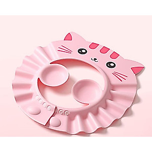 Baby Bath Shampoo Cap with Ear Protection Safe Bathing Visor Hat Soft Shower Wash Hair Adjustable Portable Shield for Children Kids